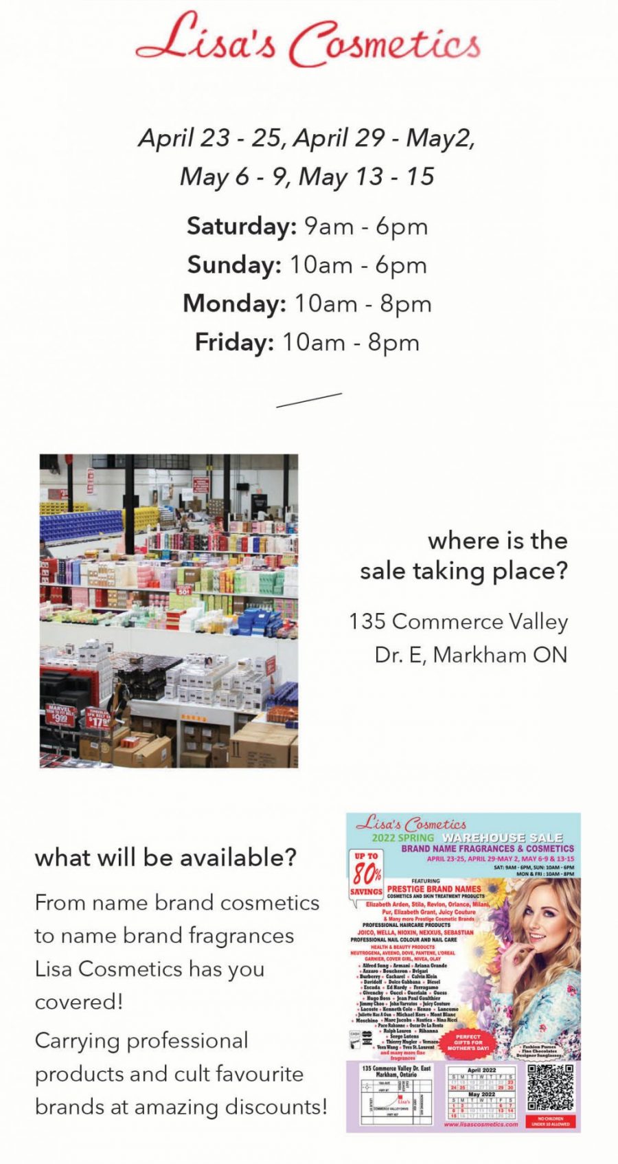 Lisa's Cosmetics Brand Name Spring Warehouse Sale | StyleDemocracy