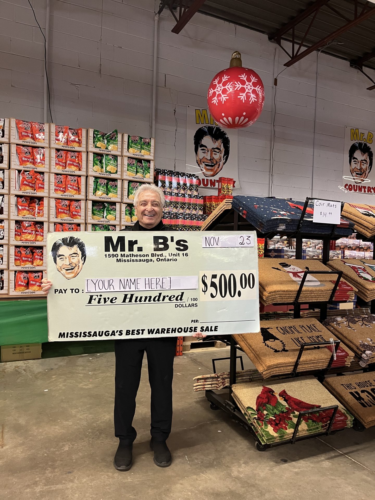Giveaway: Win $500 At Mr. B's Famous Warehouse Sale